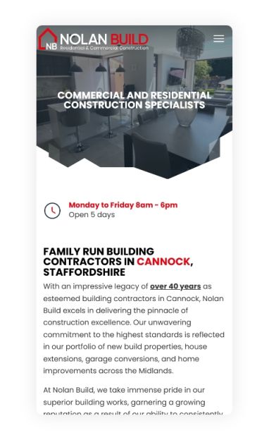 Nolan Build - Project Showcase Website by Design 380